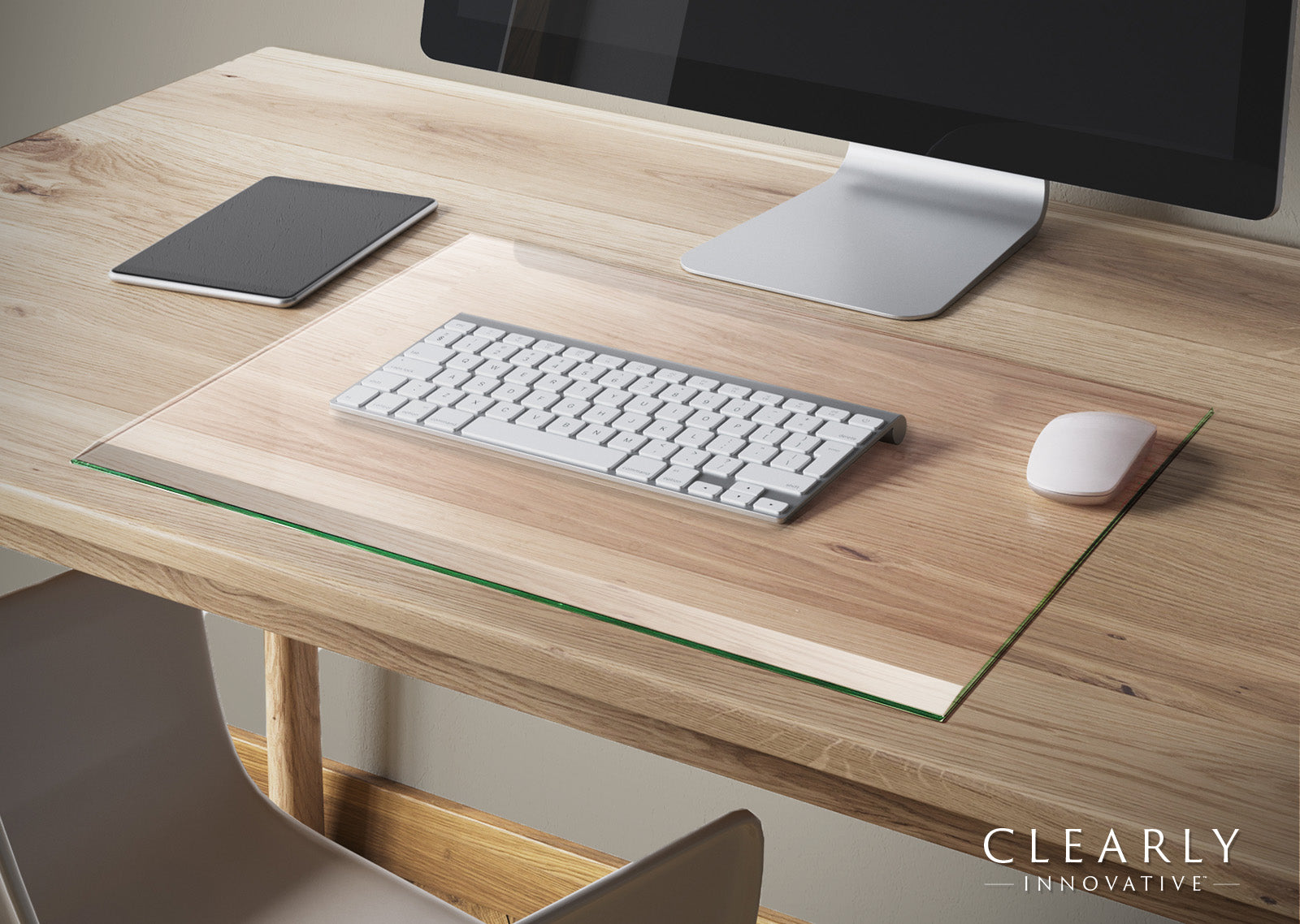 Glass Office Desk Pads – Modern & Customizable | Clearly Innovative